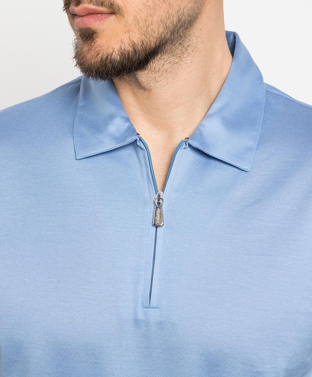 Enrico Mandelli - Blue polo POLFZI4728 - shop with Czech Republic ...