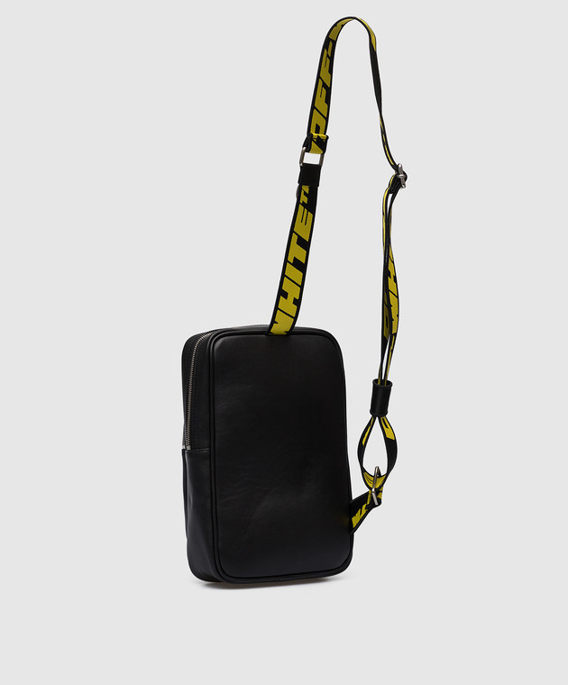 Off-White - Hard Core black leather sling bag OMNQ041F22LEA001 - shop ...