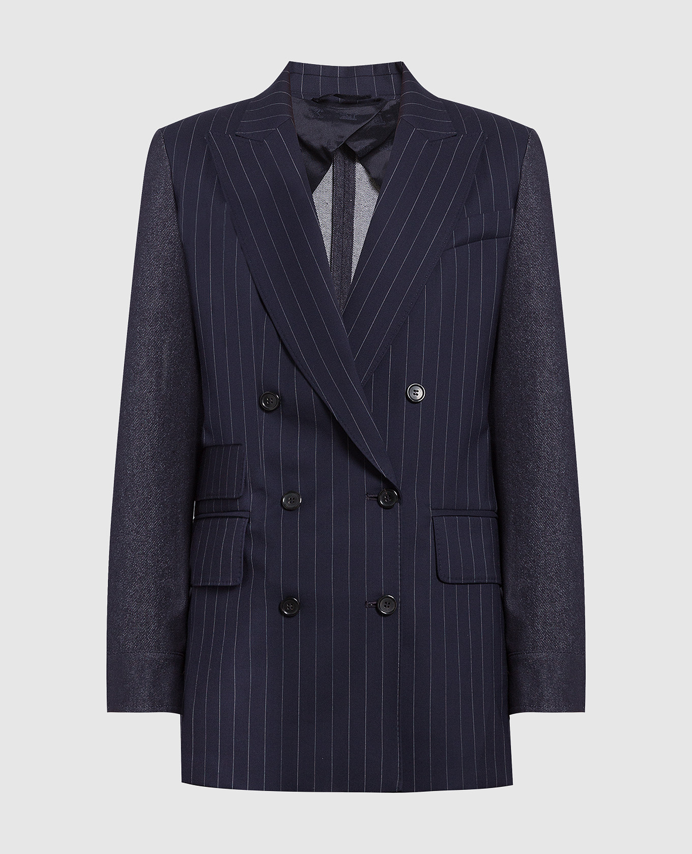 Max Mara - Festoso Navy Double Breasted Combo Jacket FESTOSO - shop ...