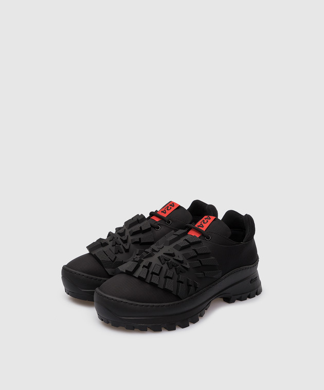 424 - Black textured sneakers 32424Q10226098 - shop with European ...