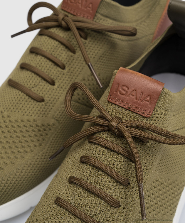 ISAIA - Green sneakers SNKMG3KNT01 - shop with Luxembourg delivery at ...