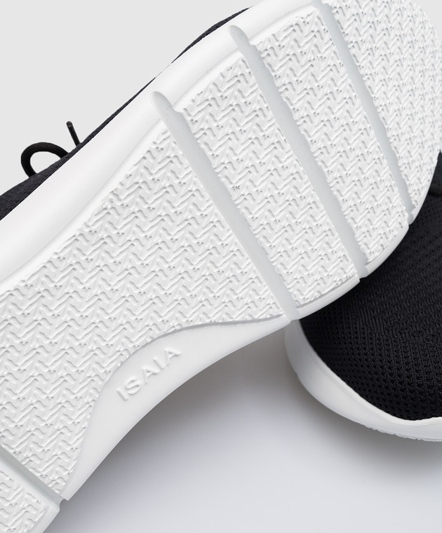 ISAIA - Black sneakers with a logo SNKMG3KNT01 - shop with Greece ...