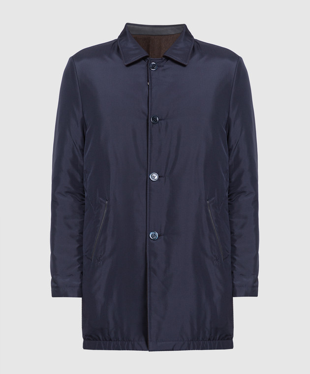 Stefano Ricci - Navy blue reversible coat MDJ14001803602 - shop with ...