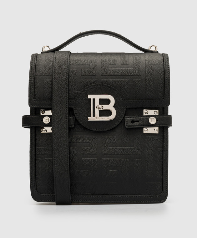 Balmain - Black leather bag with logo BM1BK186LPGE - shop with European ...