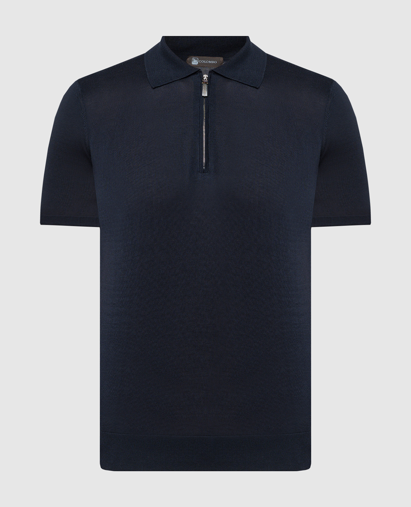 COLOMBO - Blue silk polo shirt MA003394120SE - shop with Latvia ...