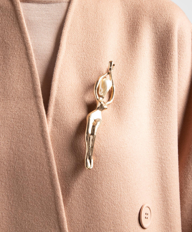 Max Mara Weekend Lacuna gold brooch LACUNA buy with European delivery at Symbol
