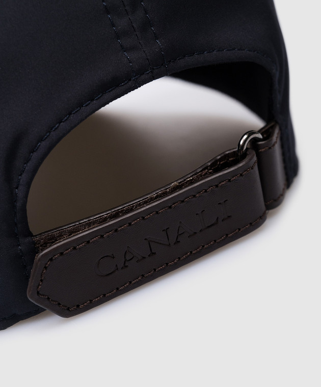Canali - Blue cap with embossed logo YA00028H068 - shop with European ...