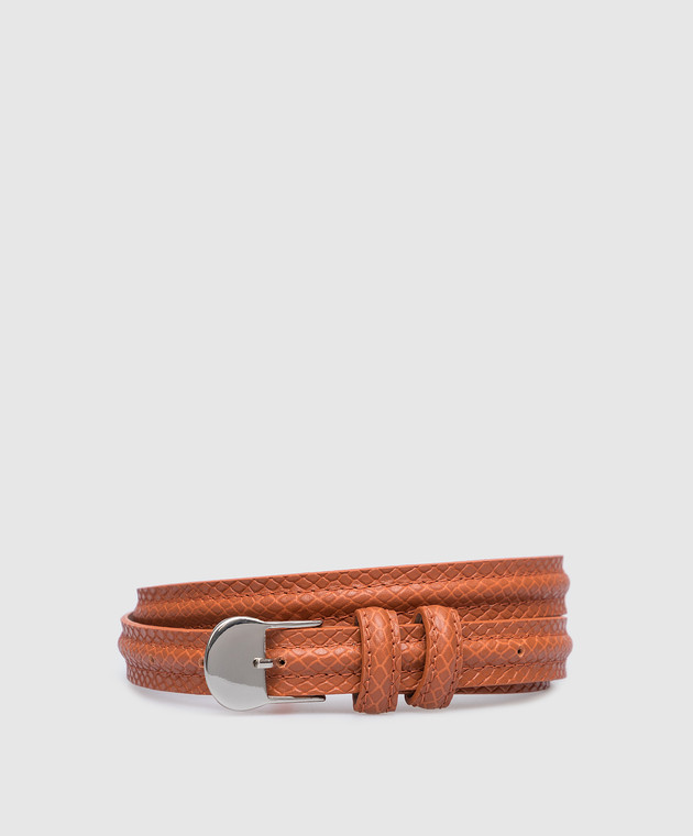 Max & Co - Rintocco tan belt with reptile embossing RINTOCCO - shop ...