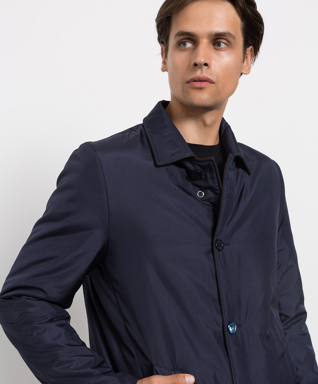 Stefano Ricci - Navy blue reversible coat MDJ14001803602 - shop with ...