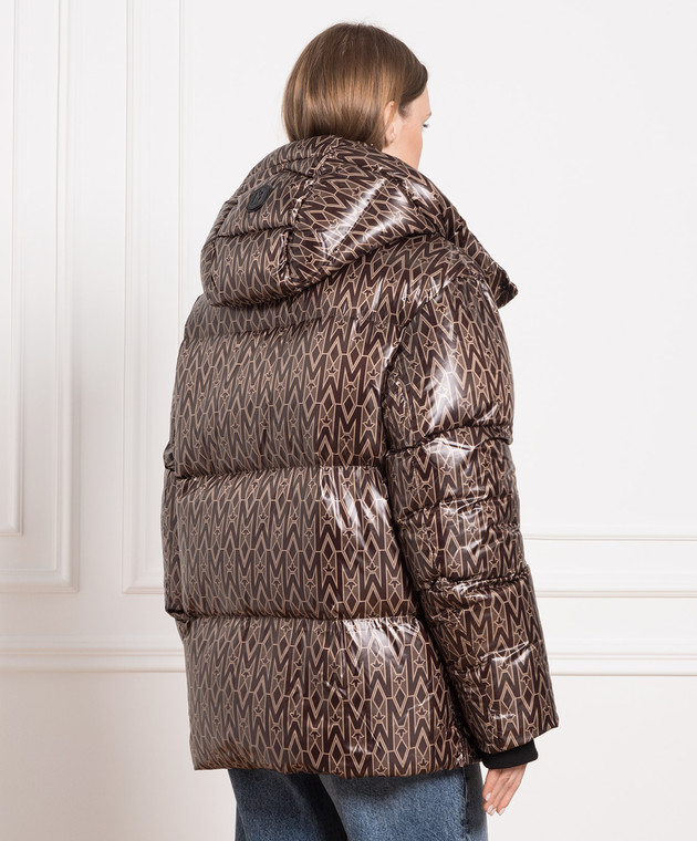 Mackage - KENT brown down jacket in monogram print KENTMG - shop with ...