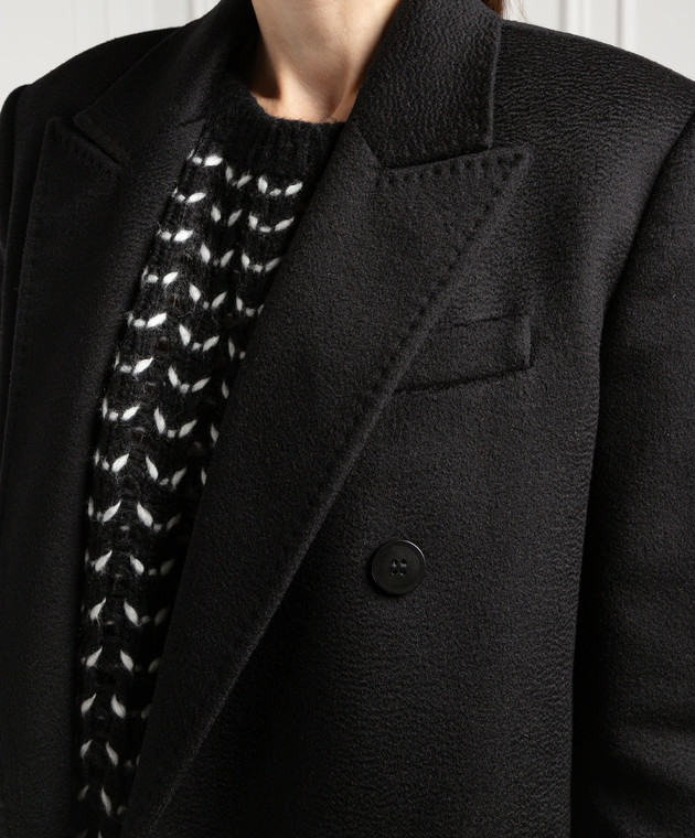 Max Mara - Mach Black Double Breasted Wool Coat MACH - shop with ...