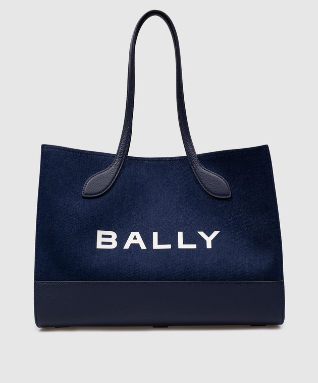 Bally - Blue combined Bar logo tote bag WAE02XCV034 - buy with European ...