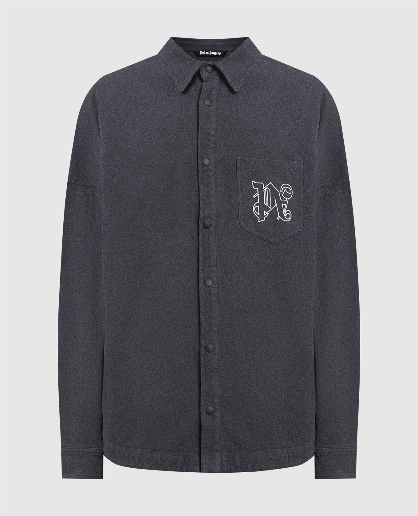 Palm Angels - Gray shirt with monogram PMES002E23FAB001 - shop with ...