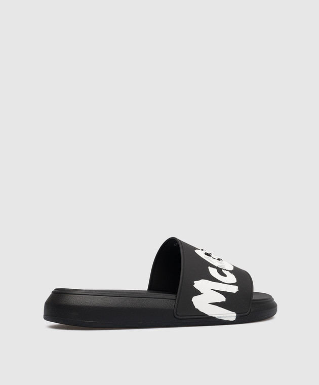 Alexander McQueen - Mcqueen Graffiti Black Sliders 682490W4QS3 - shop ...