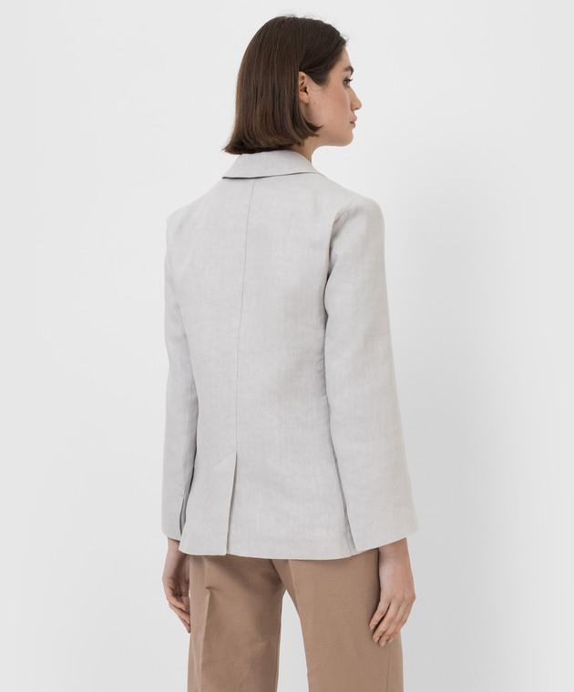 Max Mara - Mozart light gray linen jacket MOZART - shop with European ...