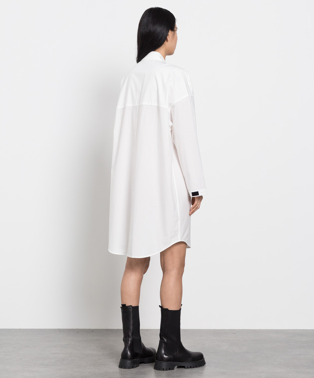 AMBUSH - White shirt dress with embroidered logo BWDB023S22FAB001 ...