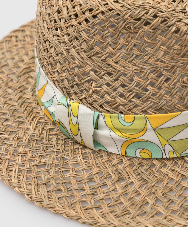 Emilio Pucci - Straw hat with Bandierine print 2EGF322E904 - shop with ...
