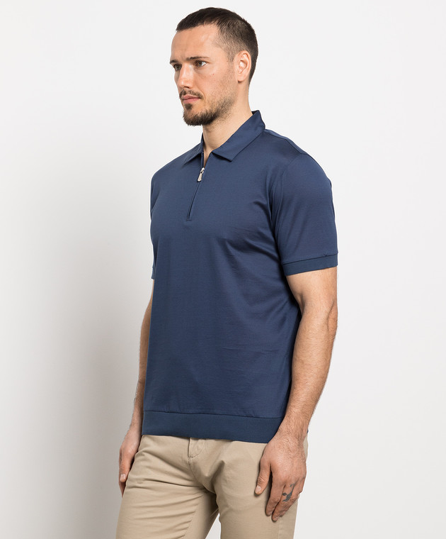 Enrico Mandelli - Blue polo POLFZI4728 - shop with Czech Republic ...
