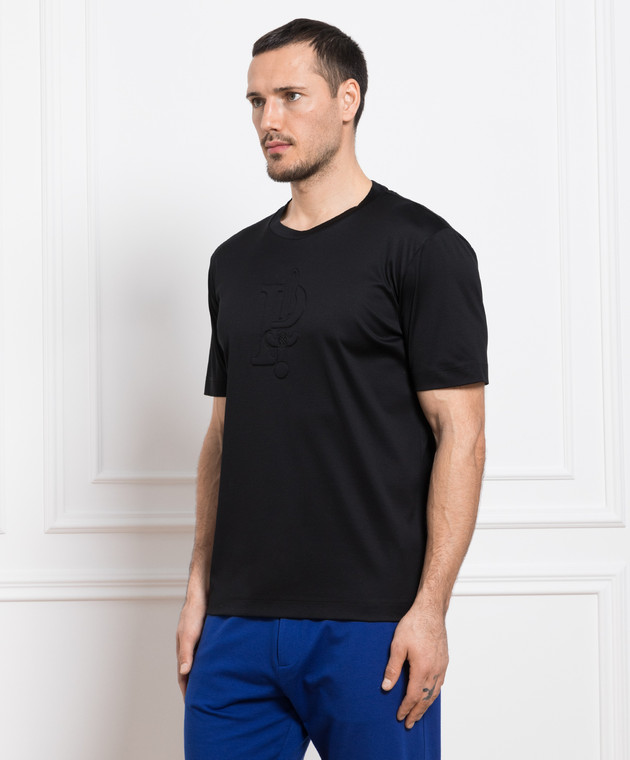 Primo Imperatore - Black t-shirt with textured logo J103 - shop with ...