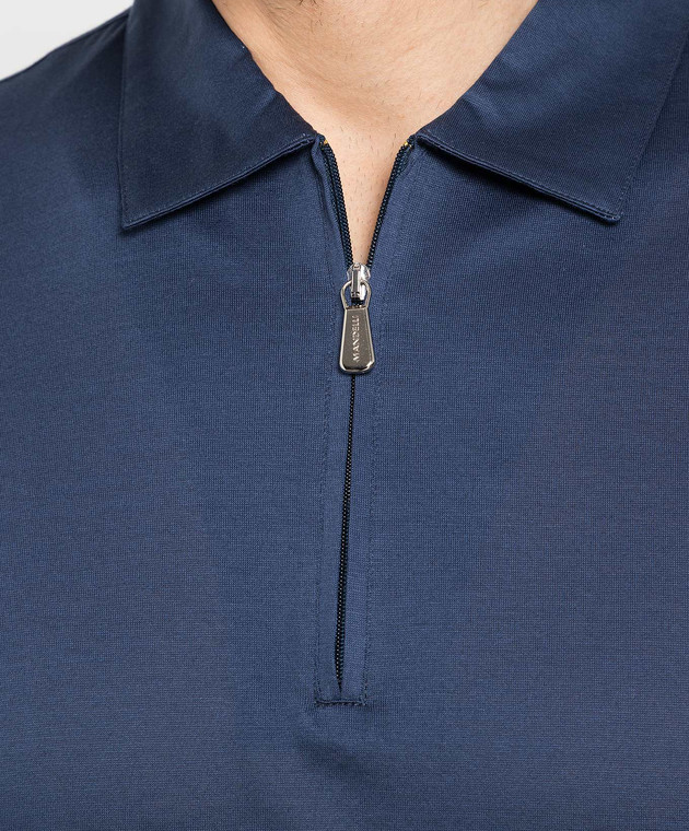 Enrico Mandelli - Blue polo POLFZI4728 - shop with Czech Republic ...
