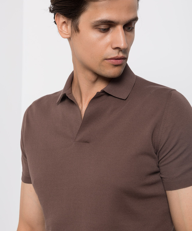 Loro Piana - Brown polo FAI1567 - buy with European delivery at Symbol