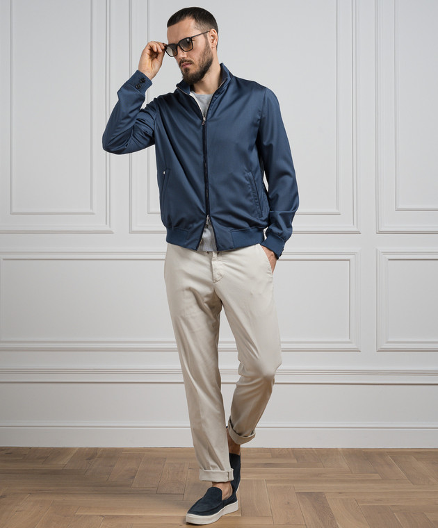Enrico Mandelli - Blue woolen jacket A8T5014531 - shop with Latvia ...
