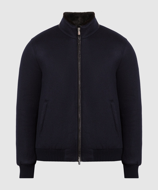 Enrico Mandelli - Navy blue cashmere jacket A5T7014412 - shop with ...
