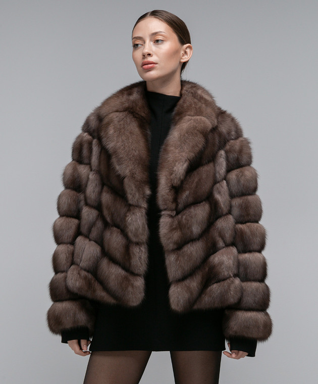 MalaMati - A short brown fur coat made of sable fur ZIBG - shop with ...