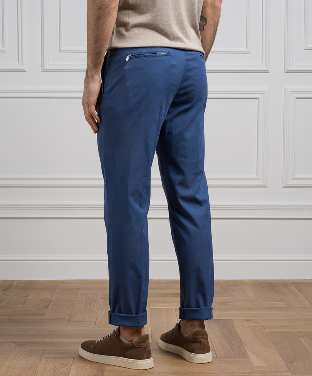 Marco Pescarolo - Caracciolo blue tapered trousers CARACCIOLO4908 ...