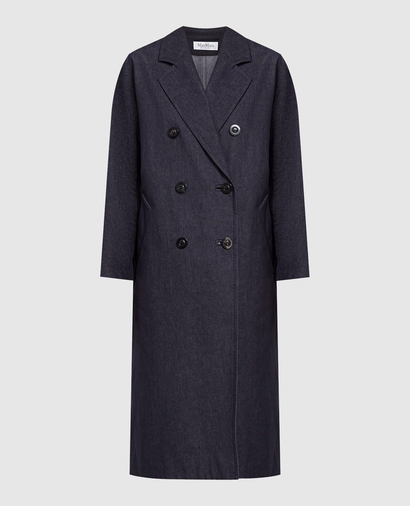 Max Mara - Bacco double-breasted trench coat in navy blue BACCO - shop ...