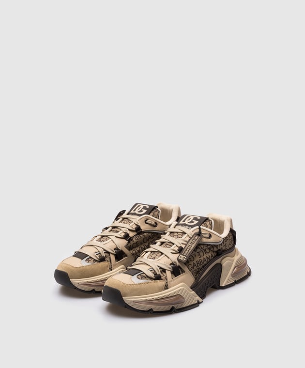Dolce&Gabbana - Airmaster logo combo sneakers in beige CS1984AO057 ...