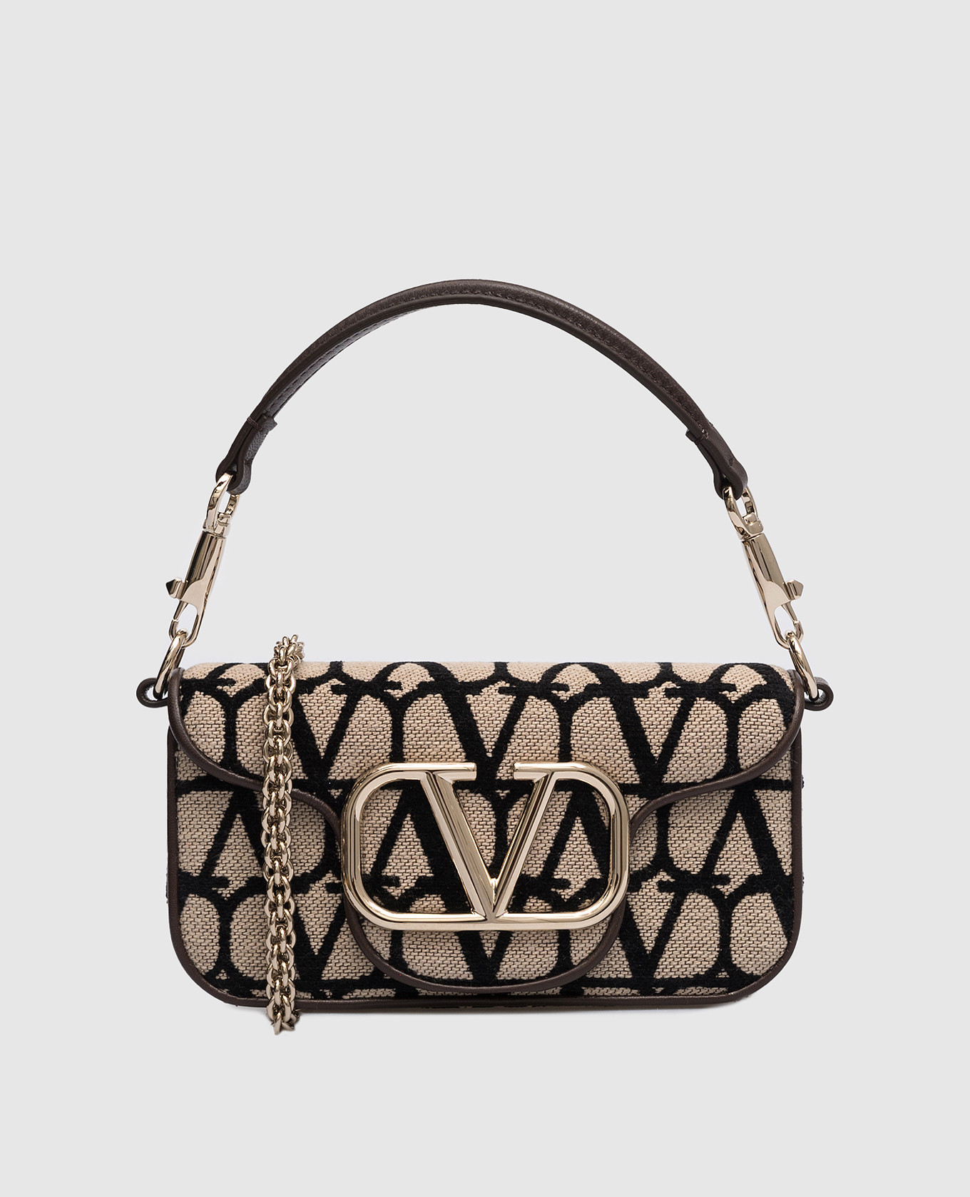 Valentino - Beige Locò baguette bag in Toile Iconographe print ...