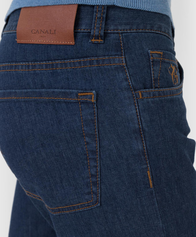 Canali - Navy blue jeans PD0046591700R - shop with European delivery at ...
