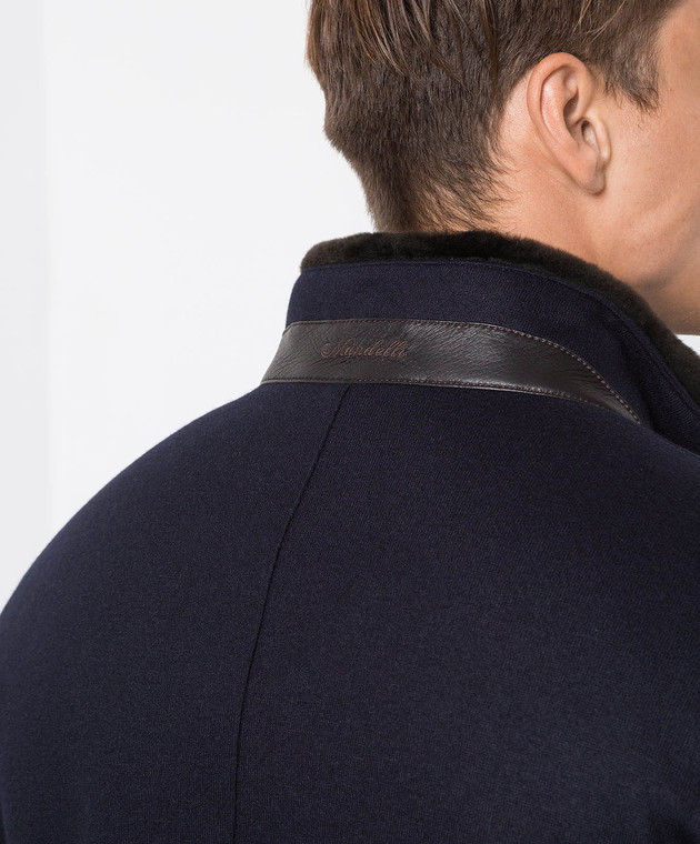 Enrico Mandelli - Navy blue cashmere jacket A5T7014412 - shop with ...