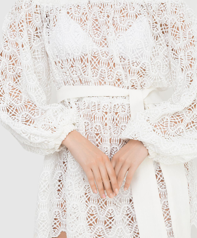 Moeva - White patterned mini dress ARLINDA0575 - shop with Estonia ...