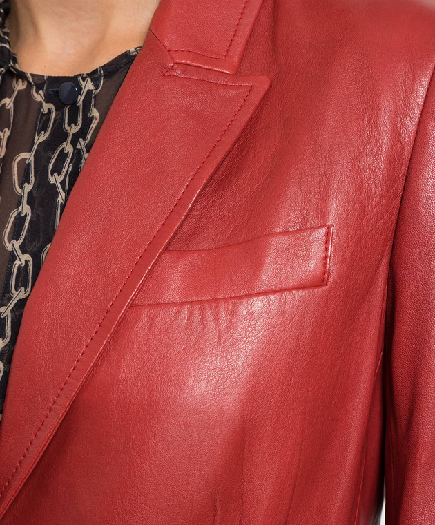Max Mara - Red leather jacket OSCURI - shop with European delivery at ...