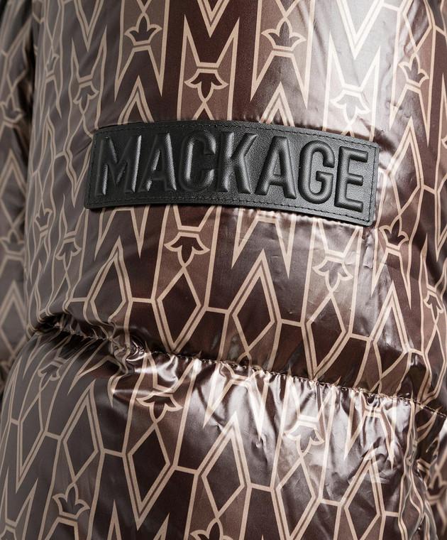 Mackage - Kent-MG monogram logo down jacket in brown KENTMG - shop with ...