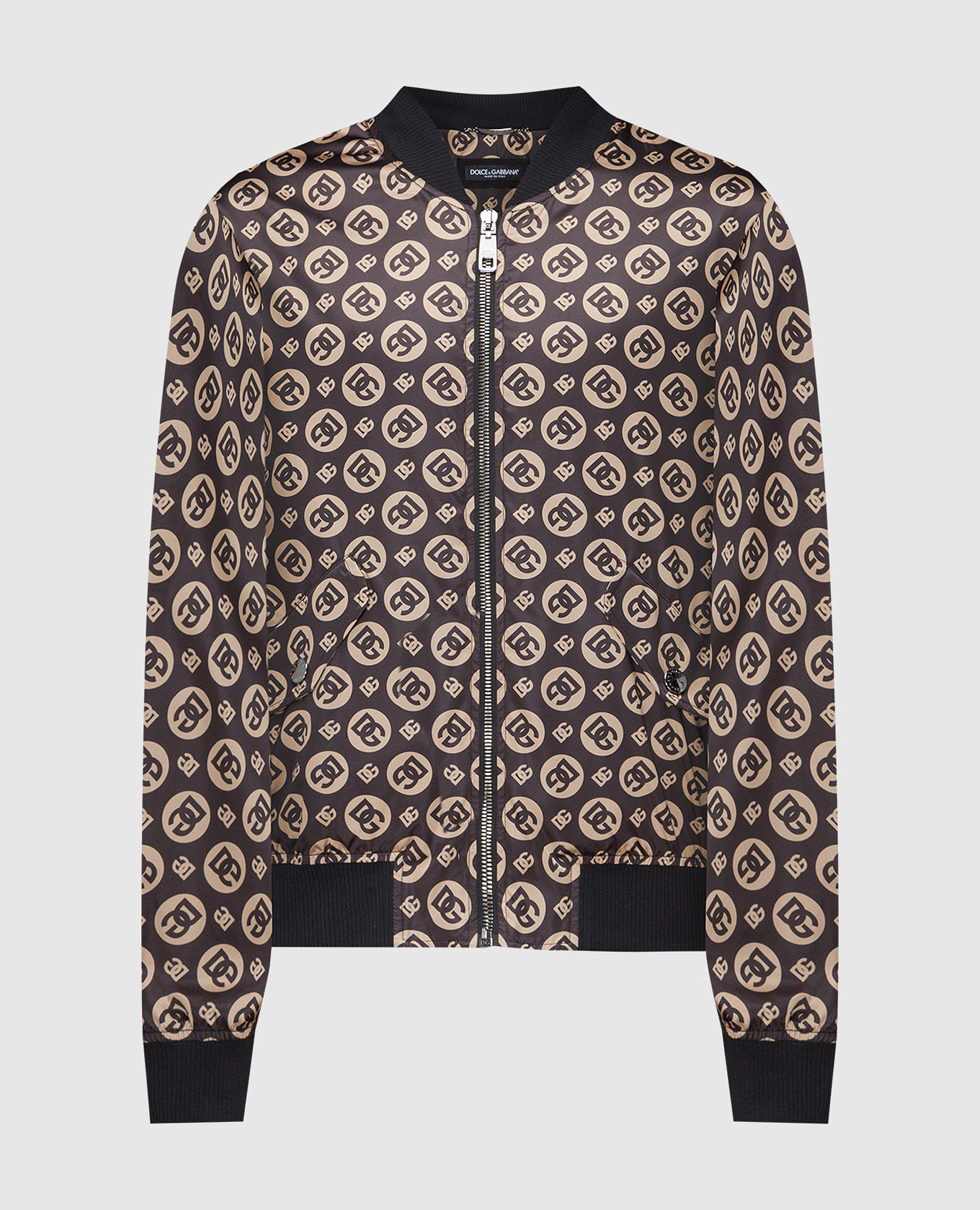 Dolce&Gabbana - Black bomber jacket with DG logo G9AJYTISMEY - buy with ...