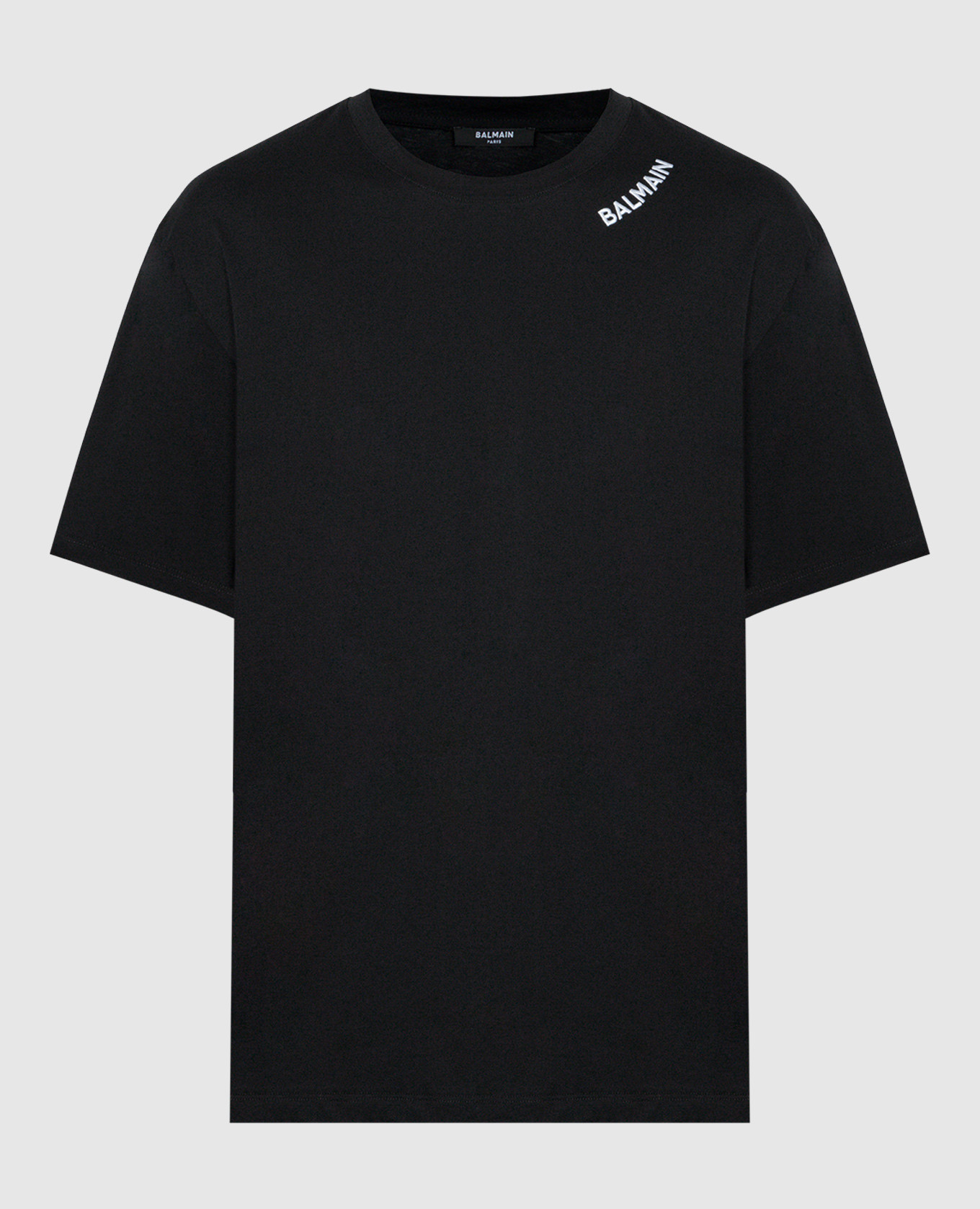 Balmain - Schwarzes T-Shirt mit Logo-Stickerei CH1EG000BC62 - online ...