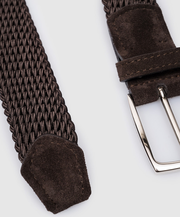 ISAIA - Blue woven belt with logo engraving FB0047PLF61 - shop with ...