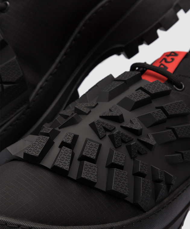 424 - Black textured sneakers 32424Q10226098 - shop with European ...