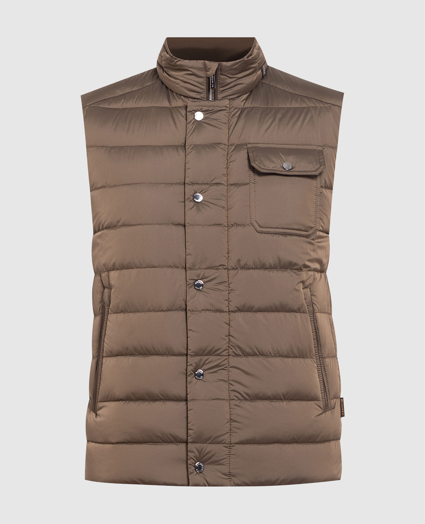 MooRER - Morfeo brown down vest MORFEOS3C - shop with European delivery ...
