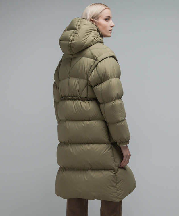 Moncler - Roquette green puffer jacket with logo patch 1C00046596TM ...