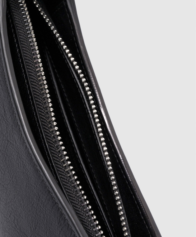 Max Mara Sportmax - CAJU Logo Black Leather Hobo Bag CAJU - shop with ...