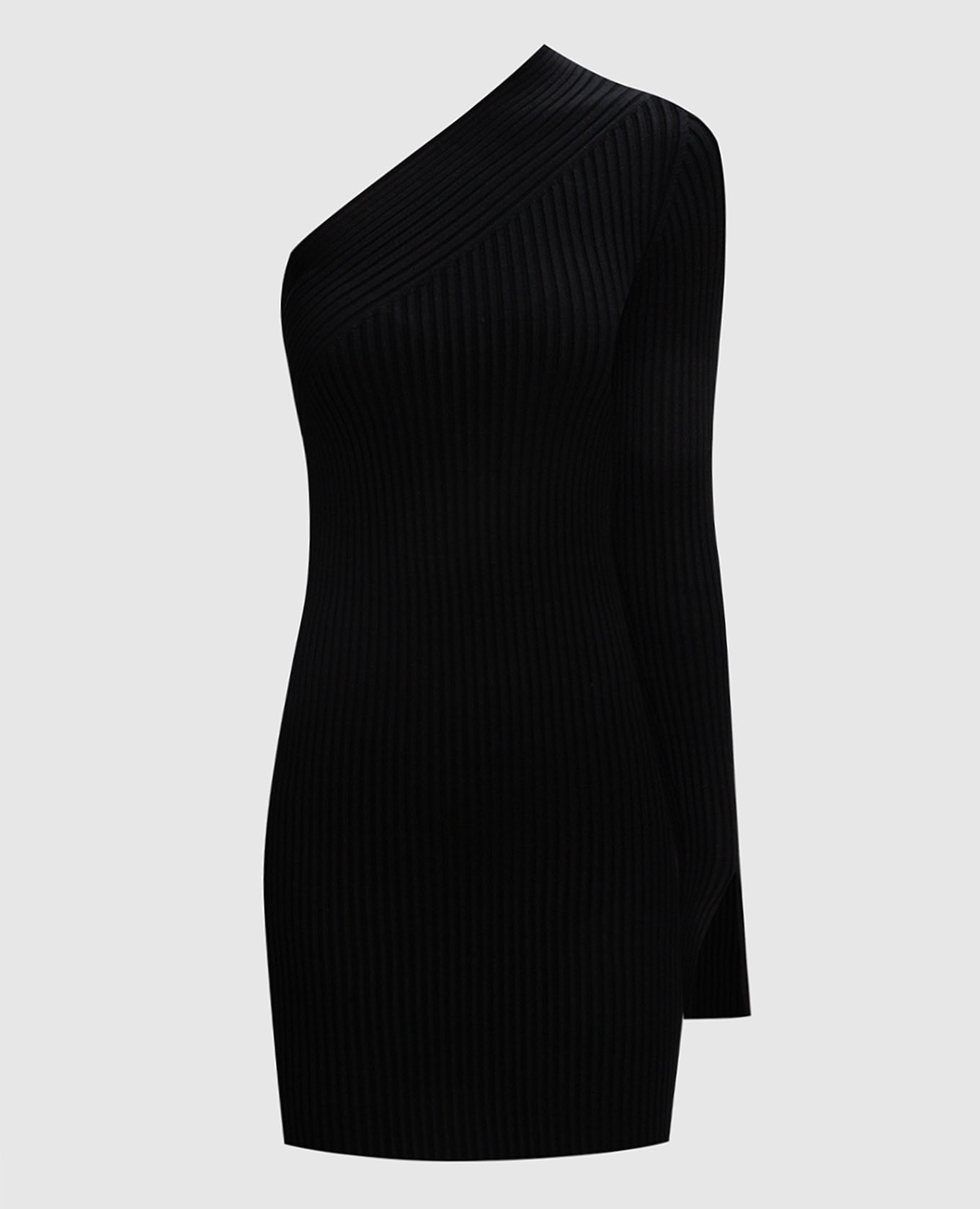 AERON - Black one shoulder Zero mini dress with a scar ZERO303 - Online ...