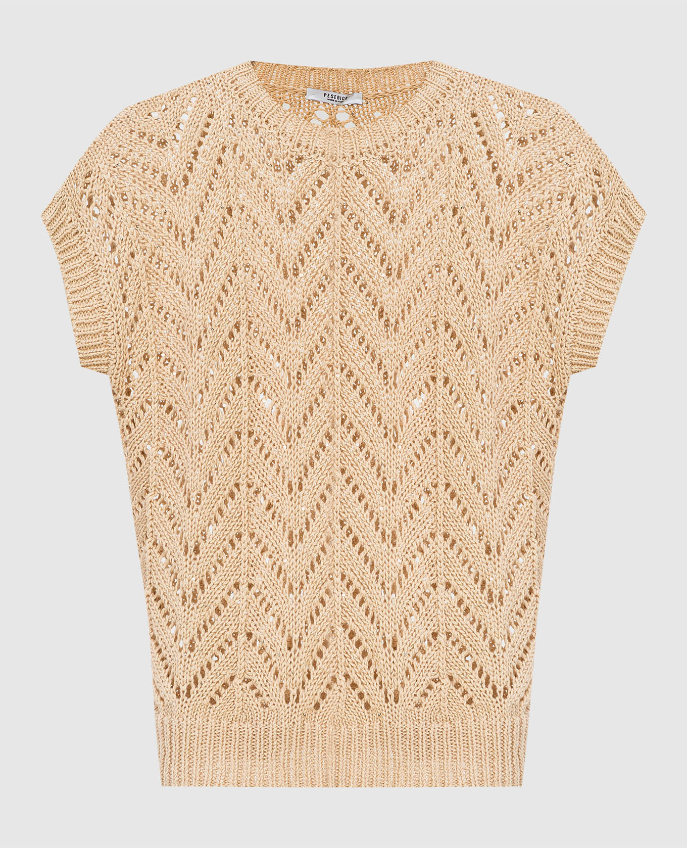 Peserico - Openwork vest with sequins S99560F039143A - shop with ...