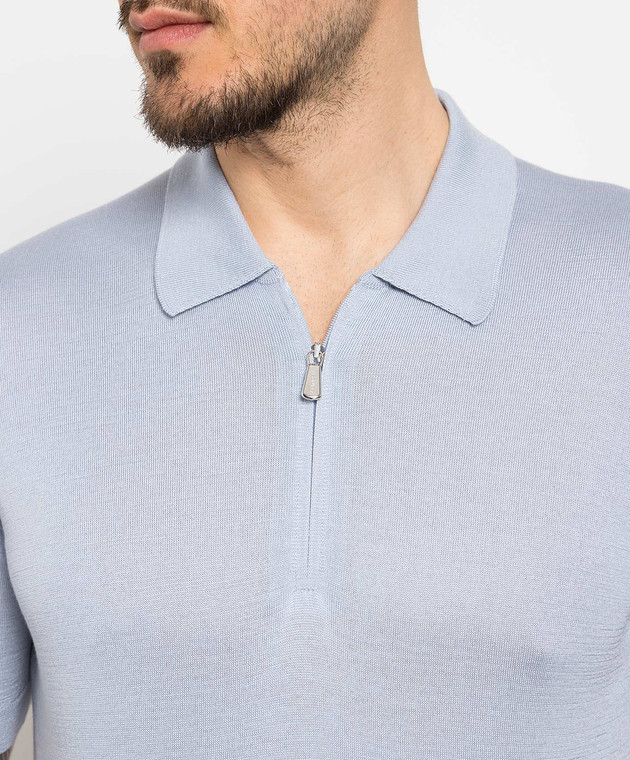 Enrico Mandelli - Blue polo KEYWES5134 - shop with Czech Republic ...