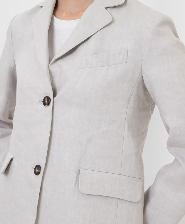 Max Mara - Mozart light gray linen jacket MOZART - shop with European ...