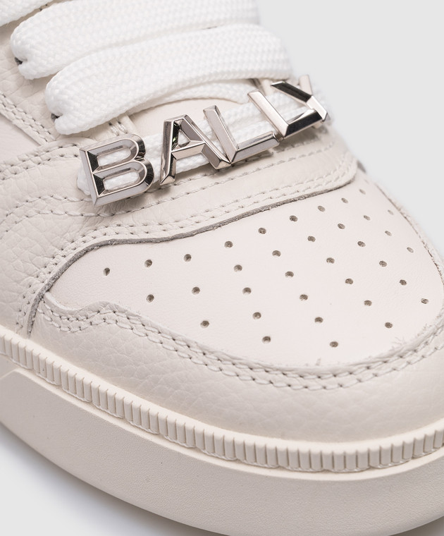 Bally - Royalty white leather sneakers with metallic logo WK007FVT594 ...