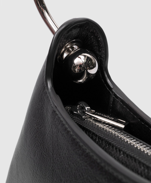 Max Mara Sportmax - CAJU Logo Black Leather Hobo Bag CAJU - shop with ...